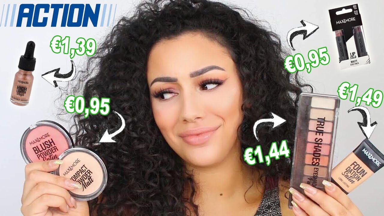 10 EURO ACTION MAKEUP CHALLENGE !! - YouTube