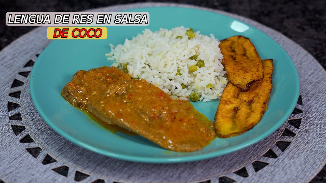 Como hacer LENGUA DE RES en una MARAVILLOSA salsa de COCO 🥥/recetas ...