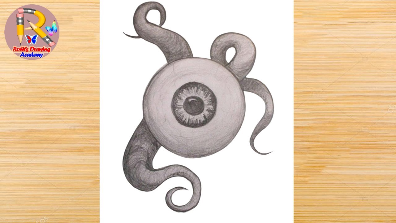 How to draw an eyeball sketch || Simple sketch for beginners & kids ...