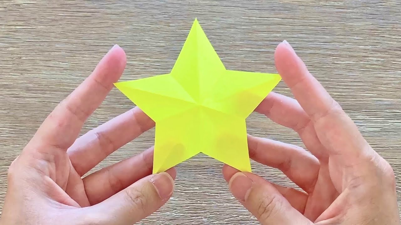 How to make a paper star with just one cut | How to cut a paper star ⭐️ ...