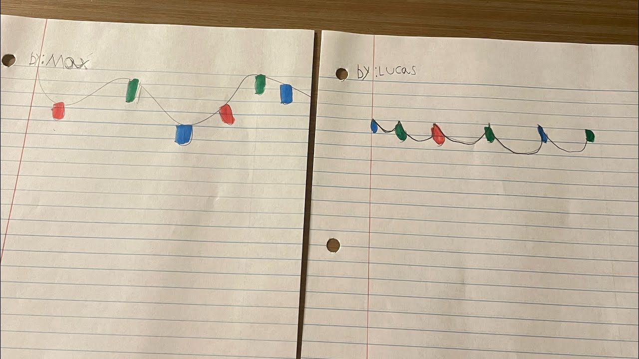 How to draw Christmas lights with Max and Lucas - YouTube