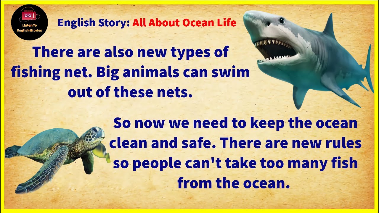 Learn English Through Story ★ Level 1: All About Ocean Life - YouTube