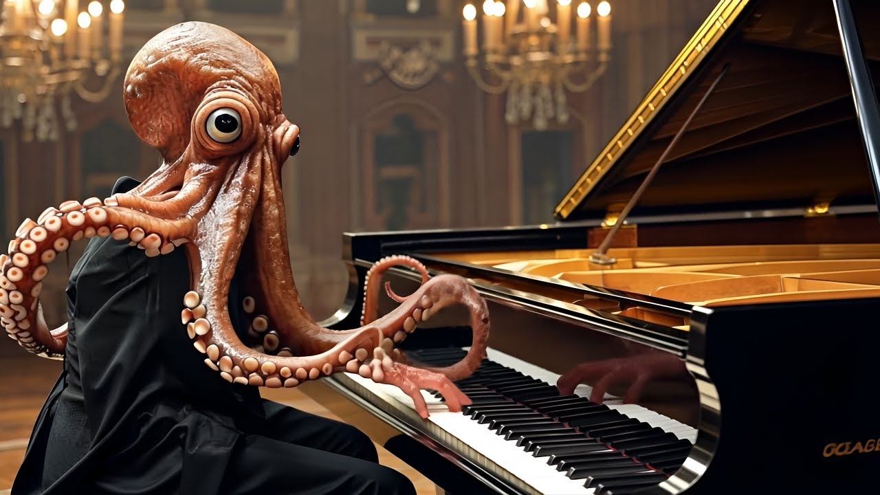 The Octopus Trial | Alien Concert Piano AI Music Video - YouTube