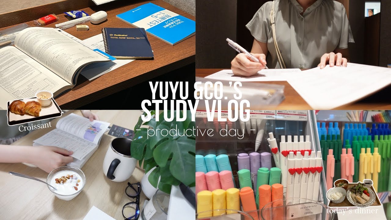 Study vlog 今日もシェアラウンジで勉強📝👩🏻‍💻 / 9時間勉強した日 / 朝5時起き / productive / TOEIC / 休日 - YouTube