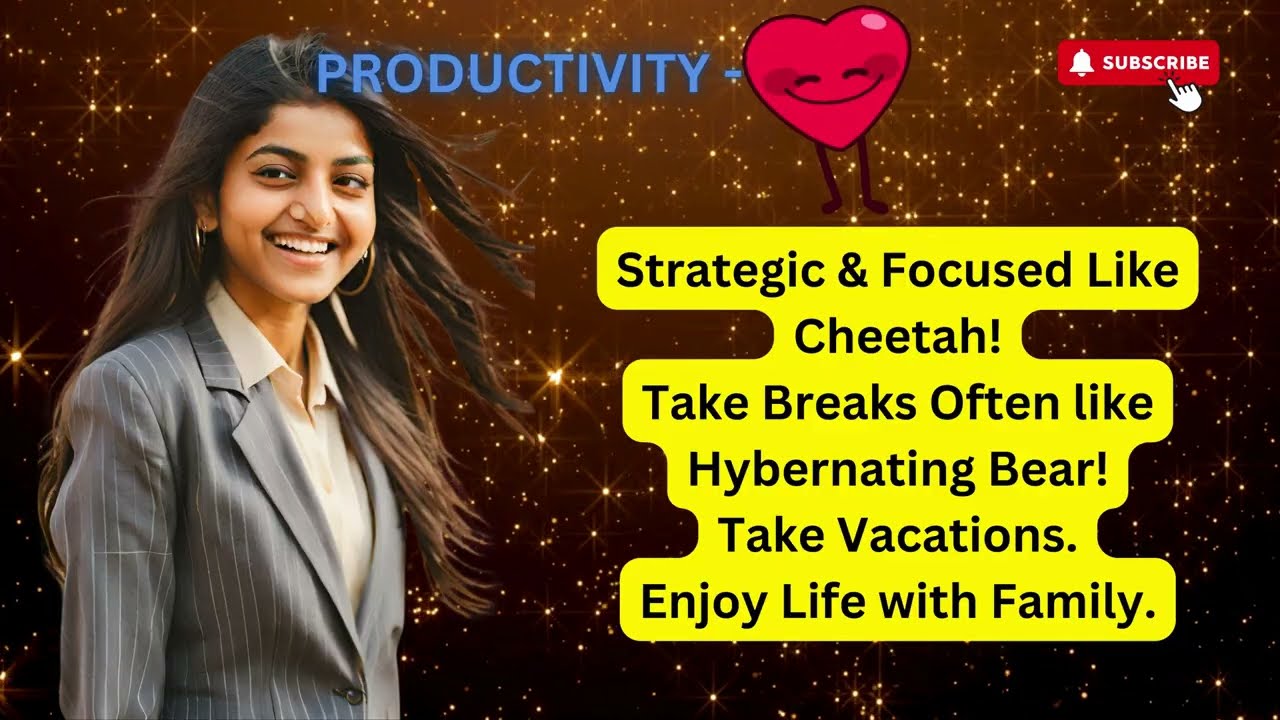 Be Smart | Be Productive | Have a BREAK or MORE | Be a Cheetah #smart #productive #breaks - YouTube