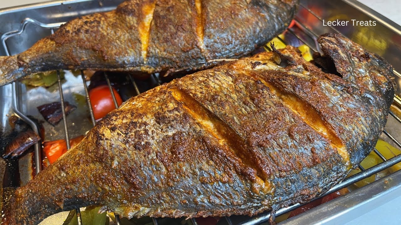 Juicy Oven Grilled Fish Suya & Vegetables | Sea Bream - YouTube
