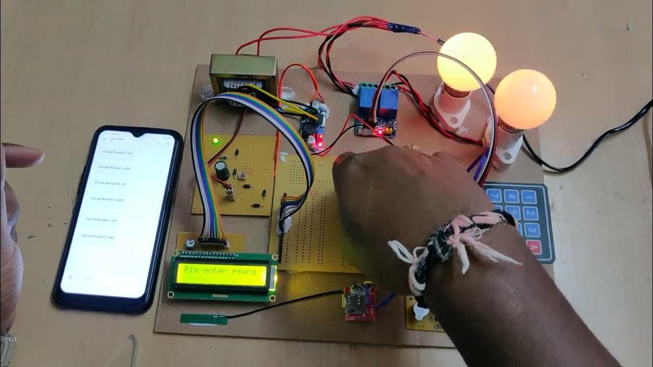 Password based Circuit Breaker and SMS alerts - YouTube