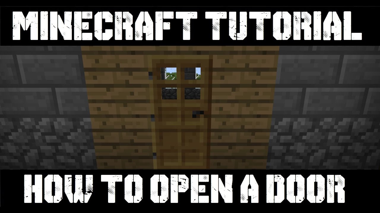 Minecraft Tutorial: How to open a Door - YouTube