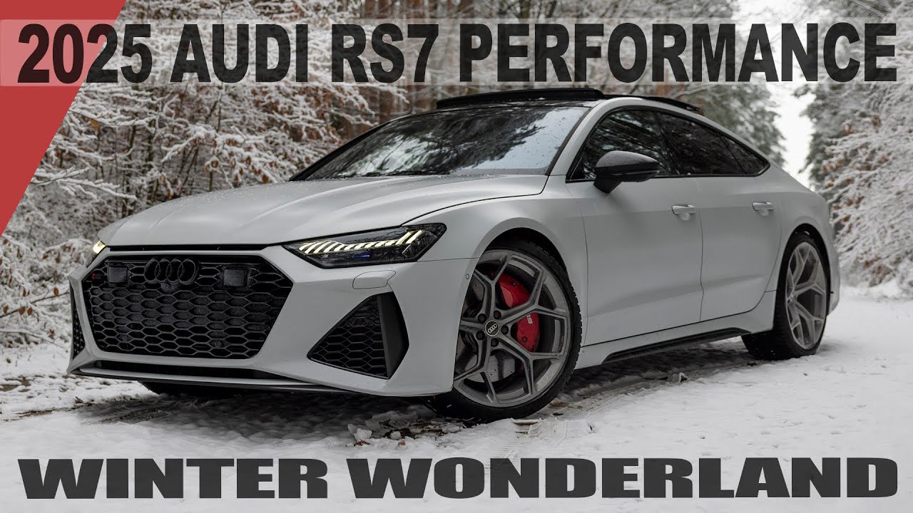 2025 AUDI RS7 PERFORMANCE in Winter Wonderland - V8TT monster plowing ...