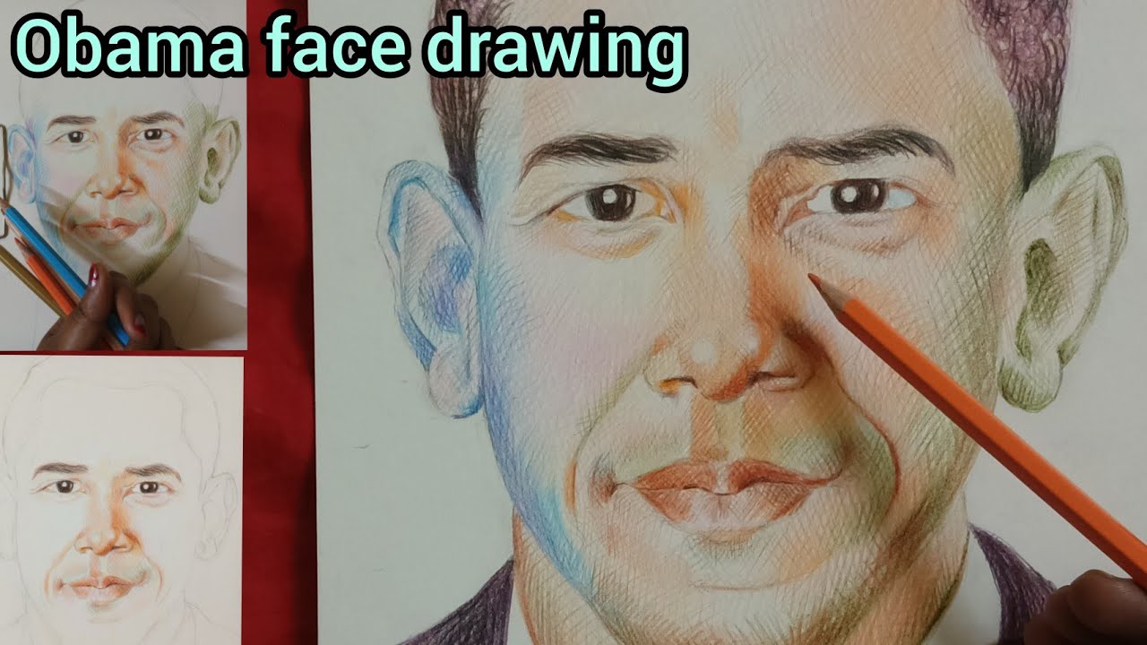 President Barack Obama's face drawing | step by step | pencil drawing ...
