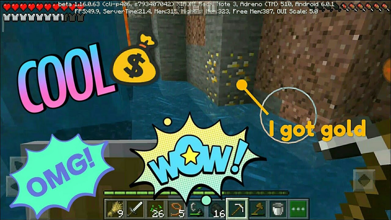 I got gold, diamonds , redstone and iron 😱|| Minecraft #9 - YouTube
