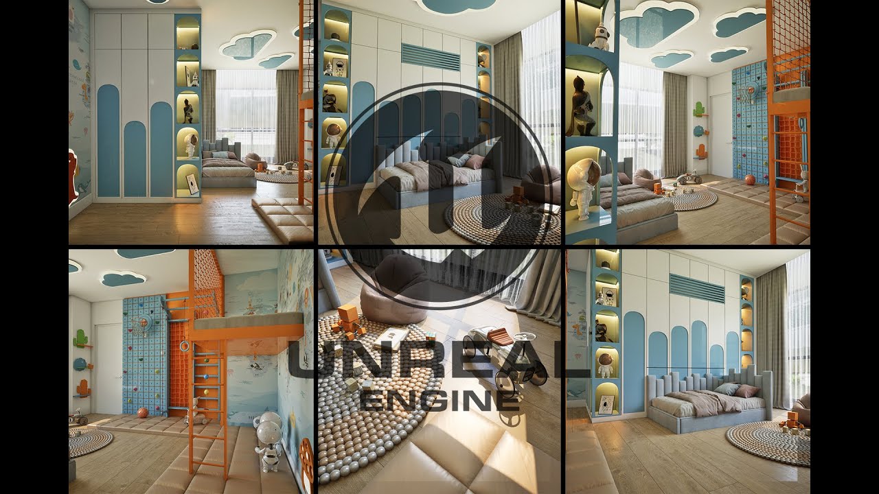 Unreal engine 5.4 Kids room project - YouTube
