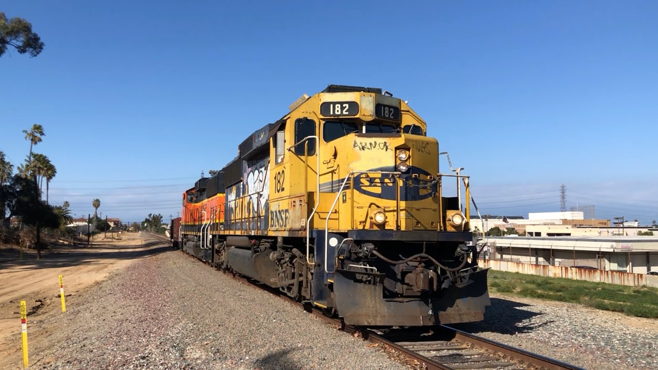 BNSF 182 on the Harbor Sub. 3/8/20 - YouTube