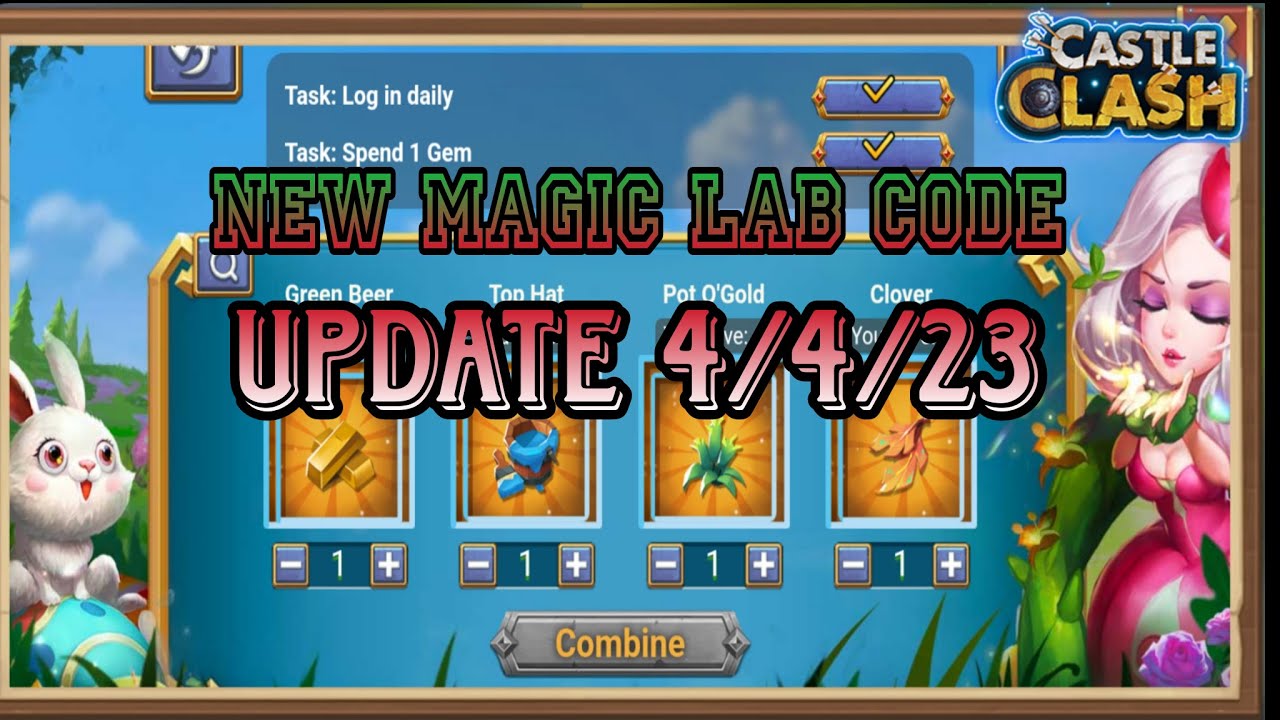 Castleclash |new magic lab code updated 4/4/23|mã thí nghiệm ma thuật mới nhất - YouTube