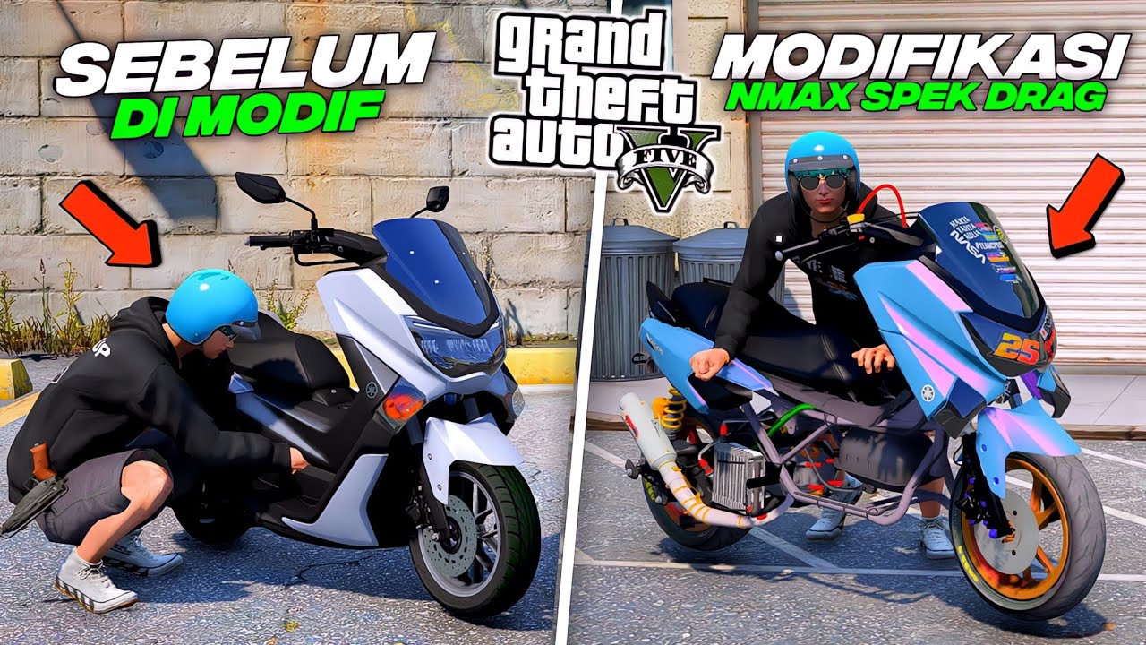 Aku Modifikasi Motor Nmax Spek Drag Untuk Ikut Balapan Drag - GTA 5 MOD ...