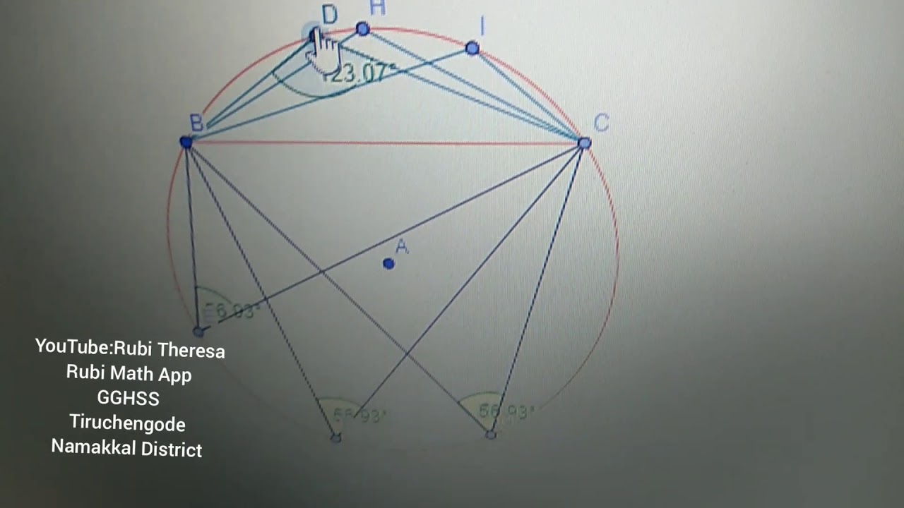 Angles in a minor and major segment (Geogebra) - YouTube