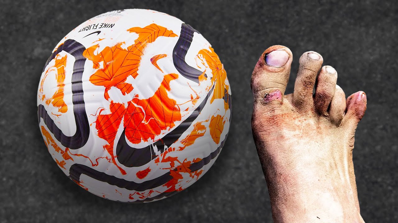 Extreme Barefoot Football Challenges! - YouTube