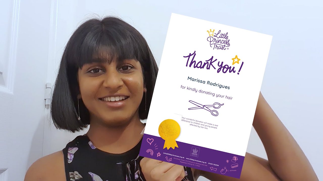 Donating my hair to the Little Princess Trust - YouTube