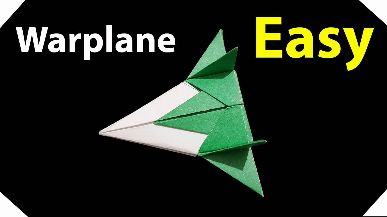 How to Make an Awesome Paper Warplane - Easy Origami Spacecraft ...