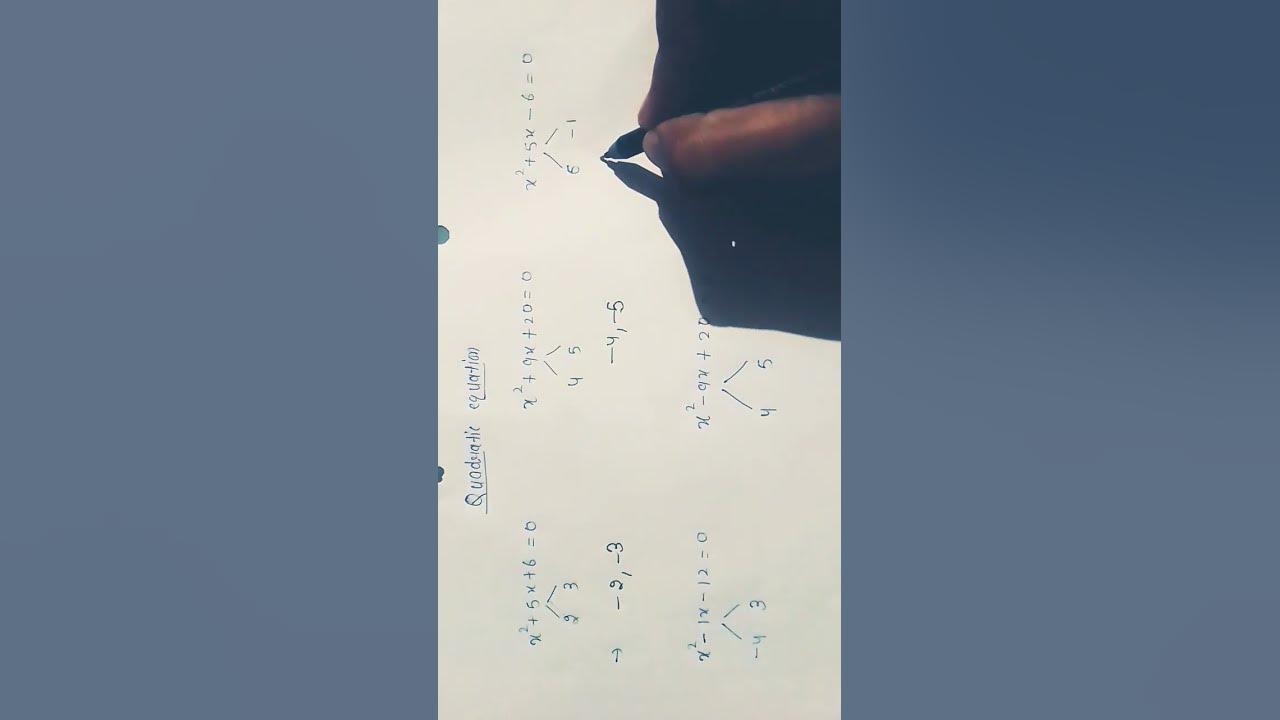 Quadratic Equation Short Trick Youtube