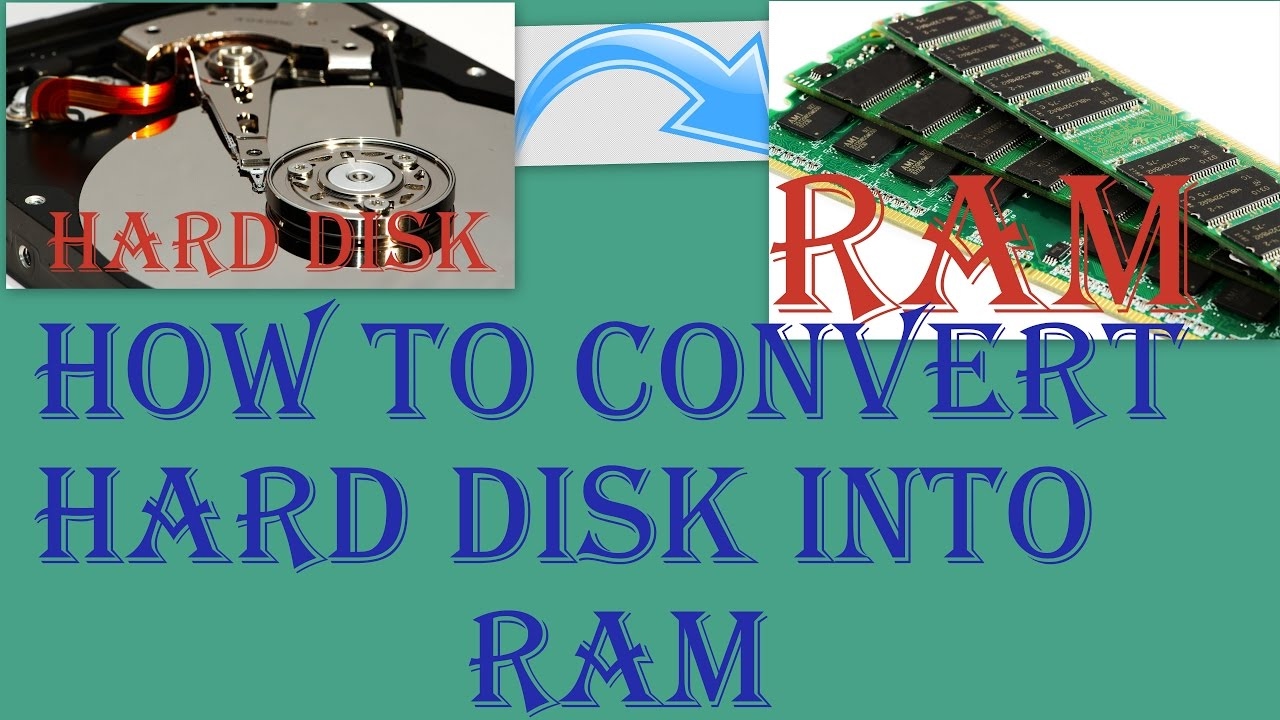 how to convert your extra Hard disk memory(ROM) to RAM - YouTube
