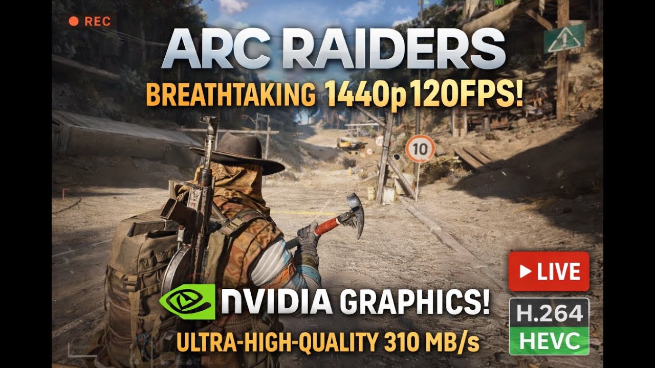 Arc Raiders Nvidia Graphics Test – H.264/HEVC 1440p 120FPS, 310 Mb/s ...