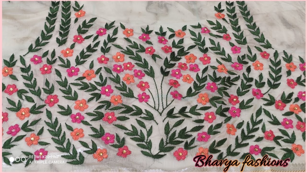 Aari Thread work Embroidery blouse designs - YouTube