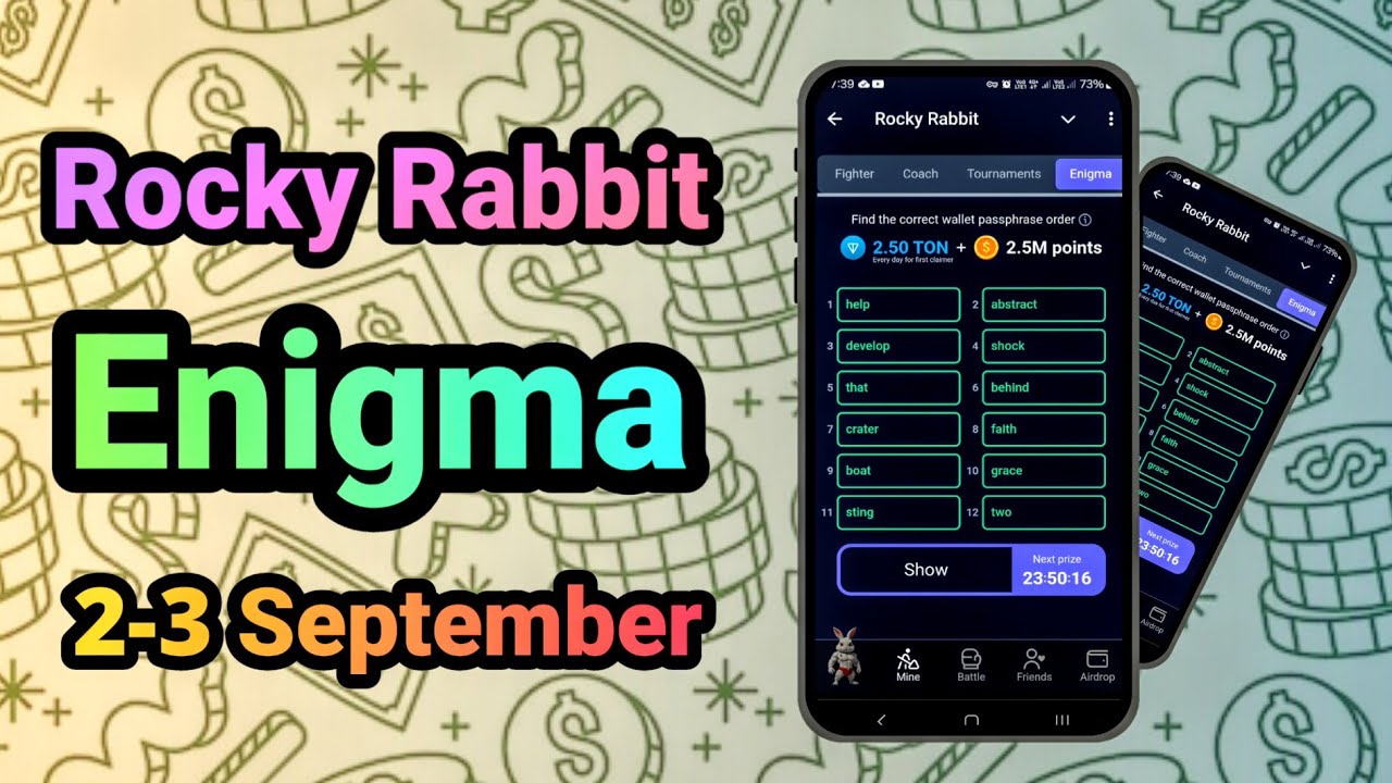 Rocky Rabbit Enigma 2 Septeber #rocky_rabbit_enigma #enigma_rocky ...