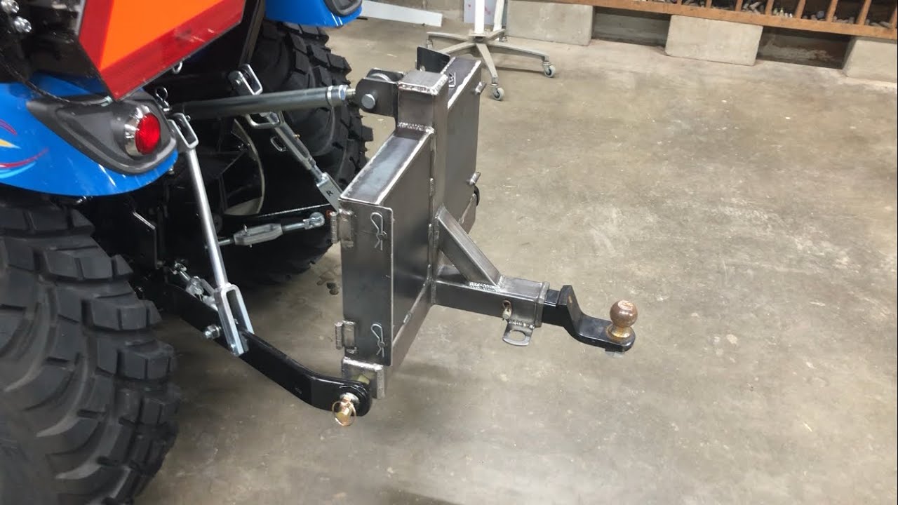 Fabricating a three point hitch / ballast box for LS tractor - YouTube