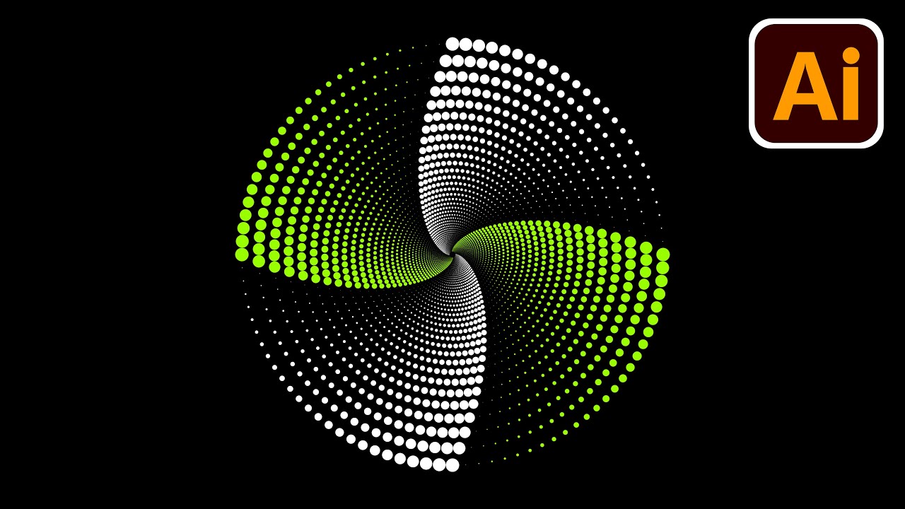 Dotted spiral vortex | Spiral effect | Adobe illustrator tutorials | 010 - YouTube
