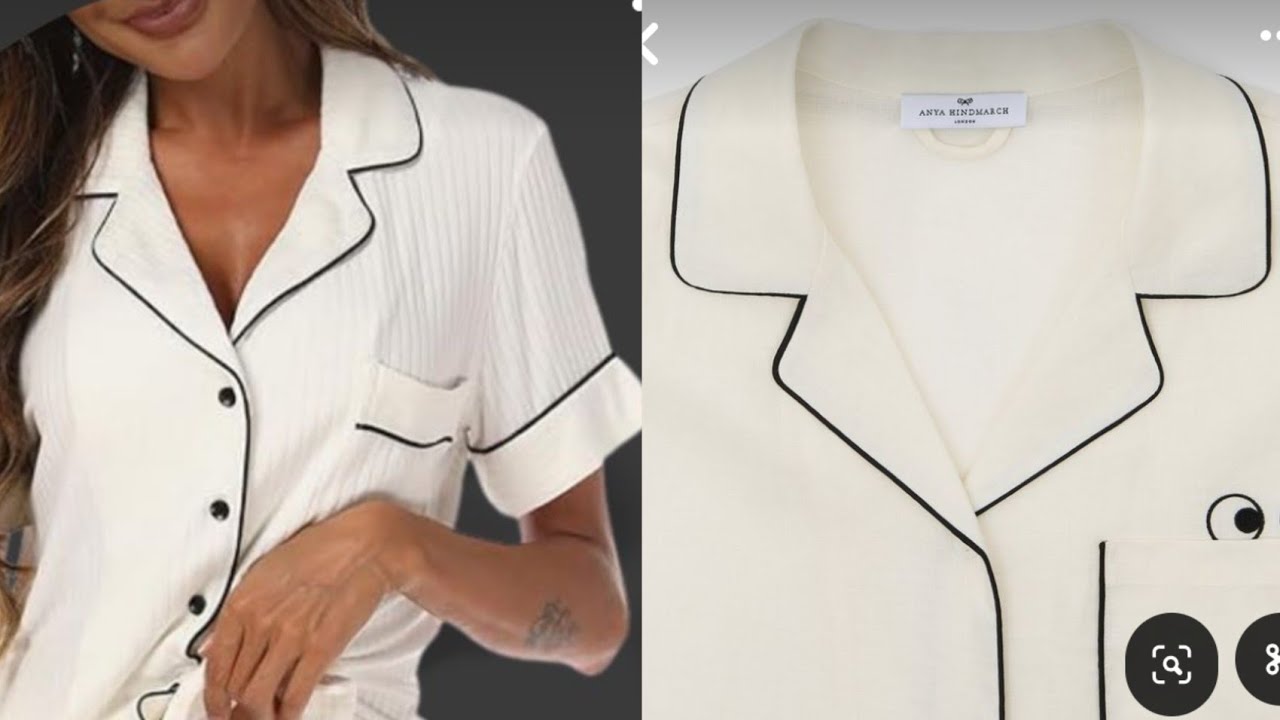 Piped camp collar shirt. Camp collar tutorial. - YouTube