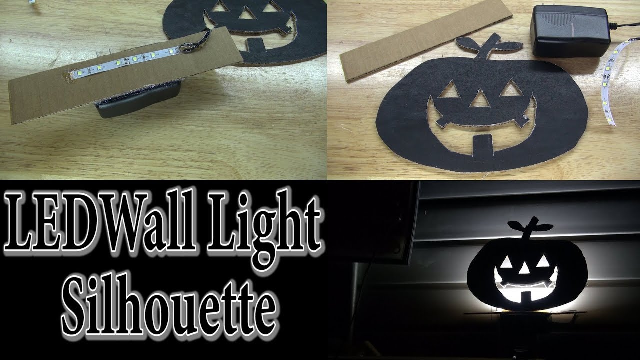 led wall light silhouette - YouTube