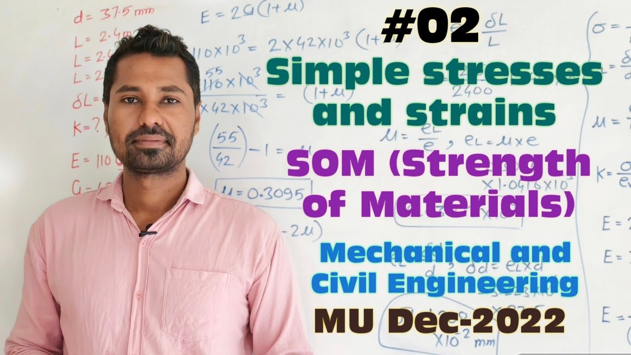 Simple stresses and strains/SOM(Strength of Materials)/MOS(Mechanics of Structure)/Problem No 02 ...