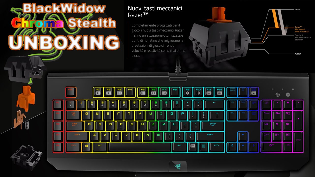 Unboxing - Blackwidow Chroma Stealth ITA - YouTube