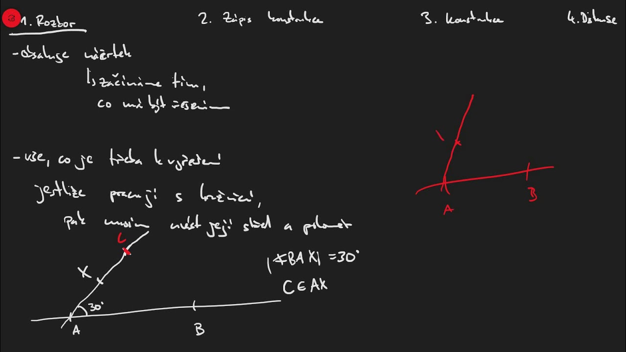Planimetrie 7 - zásady řešení konstrukčních úloh - YouTube