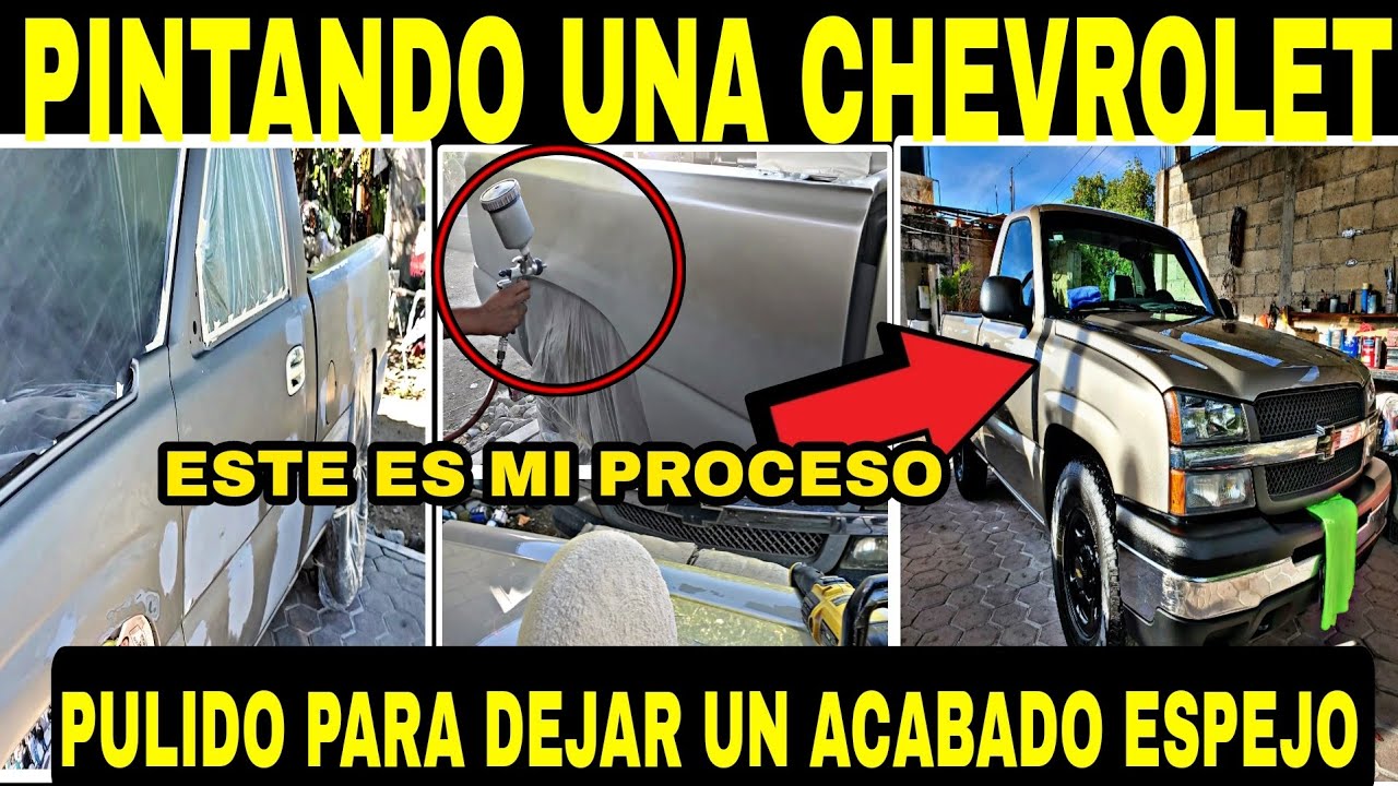 como pintar una chevrolet//Como pintar un color arena//repintado en ...