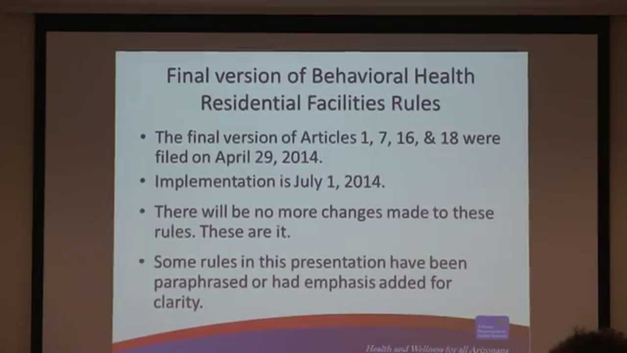 Behavioral Health Residential Facilities - Rules Update and FAQs - YouTube