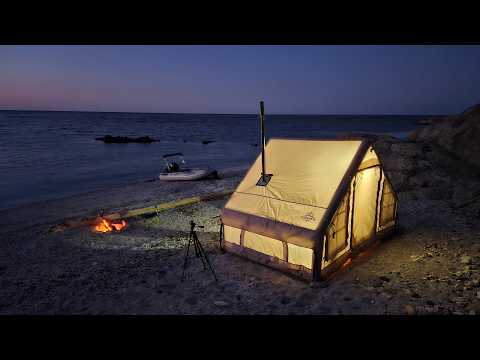 ISSIZ BİR ADADA TEK BAŞINA SICAK ÇADIR KAMPI