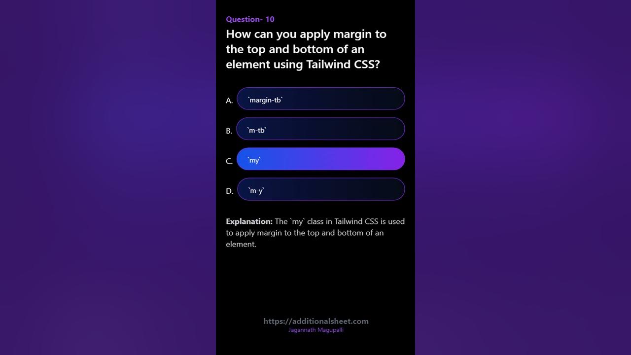 How can you apply margin to the top and bottom of an element using ...