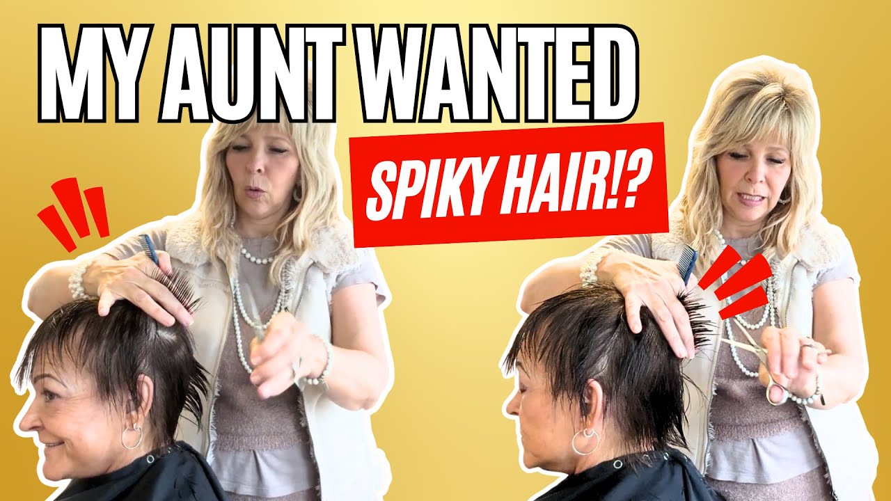 How I Gave My Aunt the Spikiest Hair Ever! - YouTube
