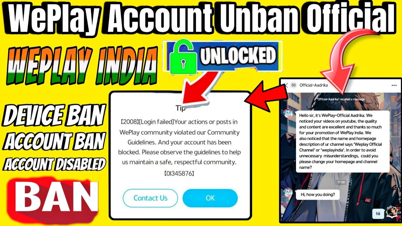 WePlay Account Unban Official | WePlay Device Ban Unban | Weplay Account Suspend | #weplay - YouTube