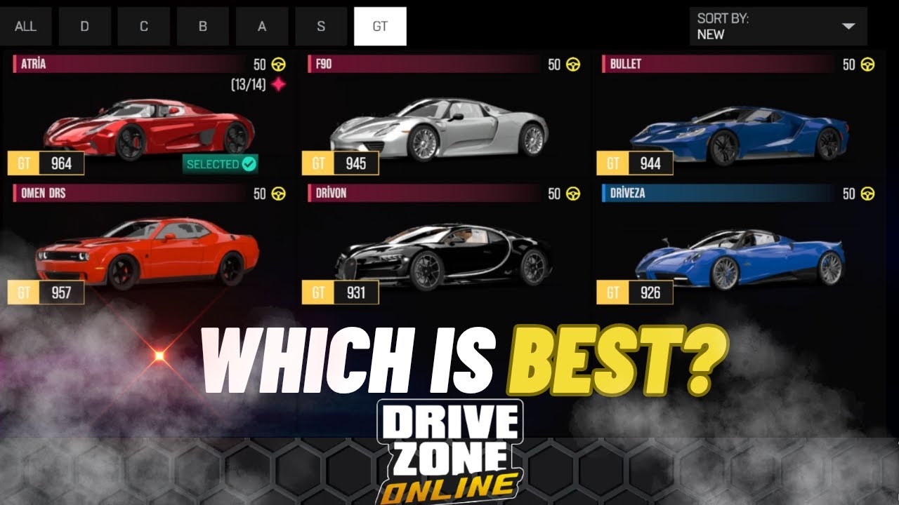 Drive Zone Online || BEST CAR? Top 6 Cars 1/2 Mile Drag Race (Fastest ...