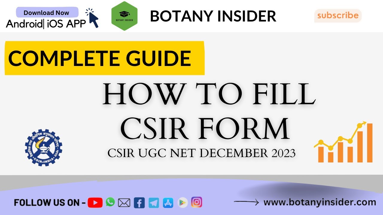 How to Fill CSIR NET December 2023 Exam Form | Complete Guide ...