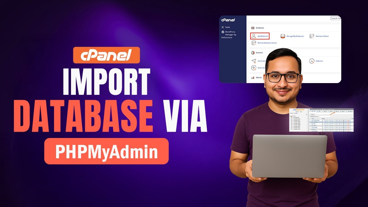 Import MySQL Database in cPanel using phpMyAdmin | Easy Tutorial - YouTube