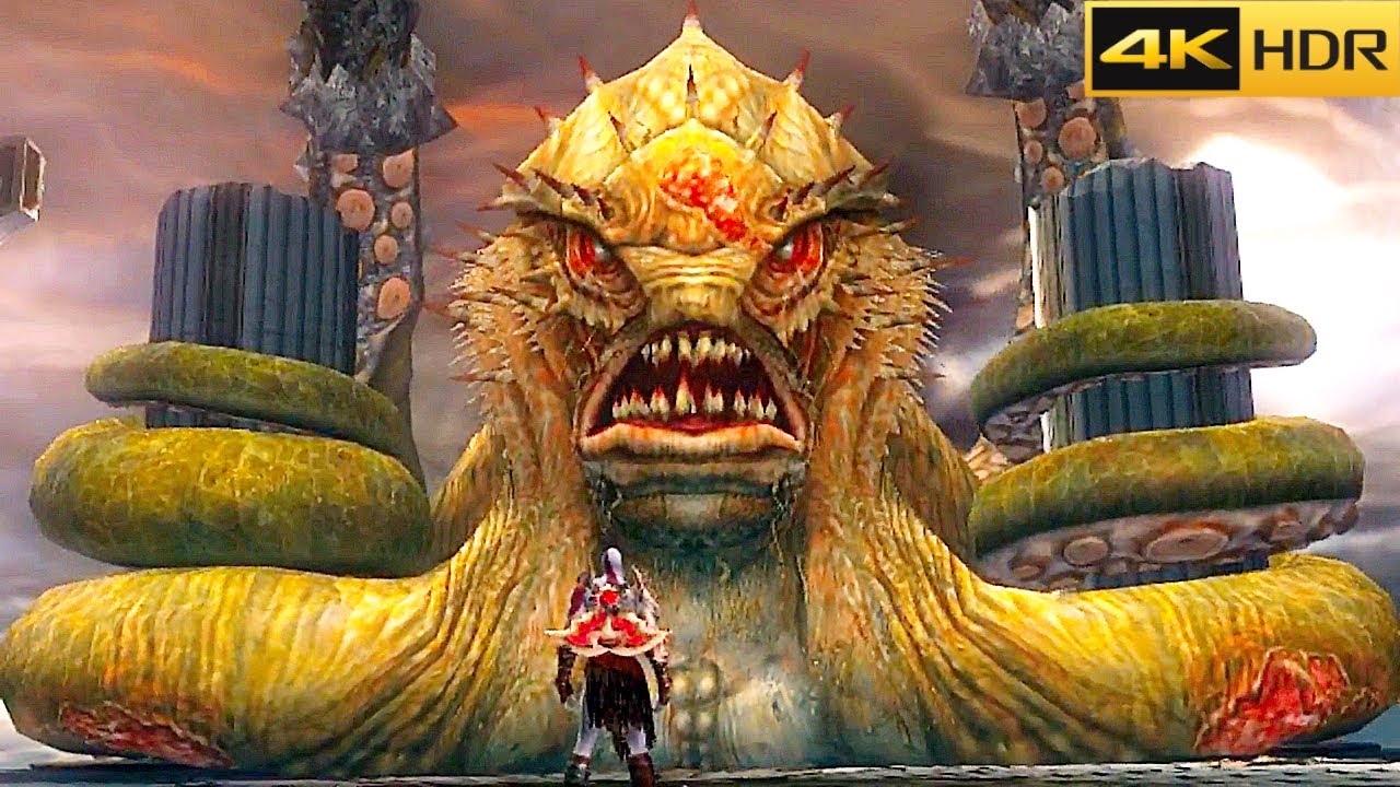 God Of War 2 Kratos Vs Kraken Boss Fight 4K 60FPS HDR - YouTube
