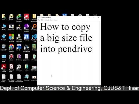 How to copy a large size file into PenDrive - YouTube