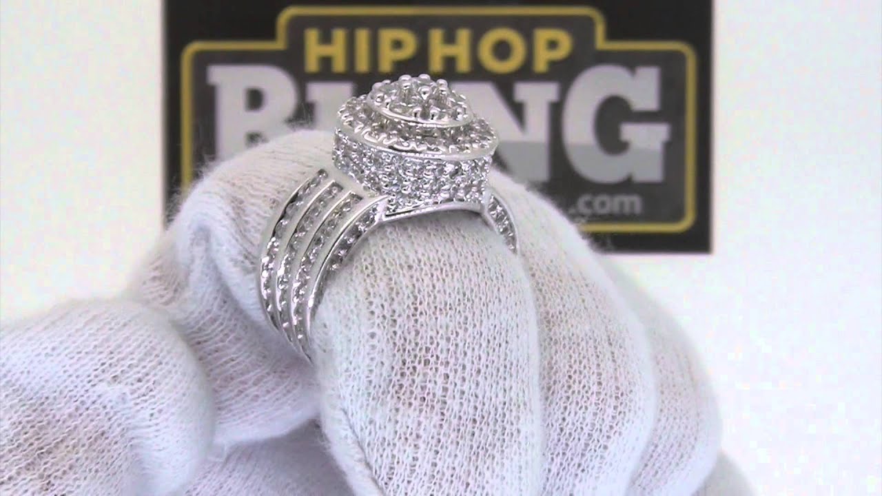 Hip Hop Jewelry Channel Set Cluster Bling Bling Ring - YouTube