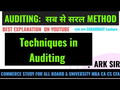 Techniques in Auditing? SYBCOM sem 4 LEARN AUDITING IN UNIQUE WAY FY ...
