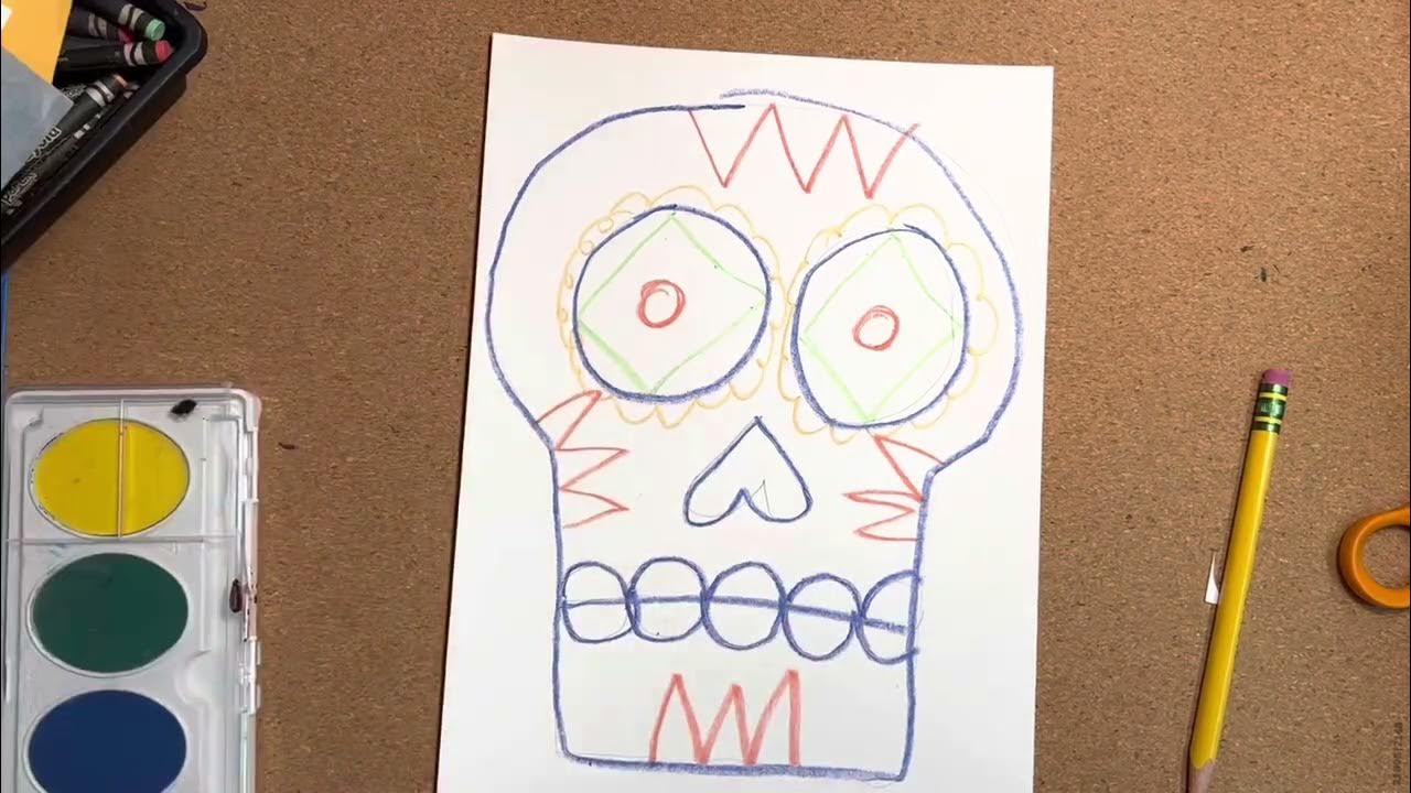 Art Class: Kindy Sugar Skull - YouTube