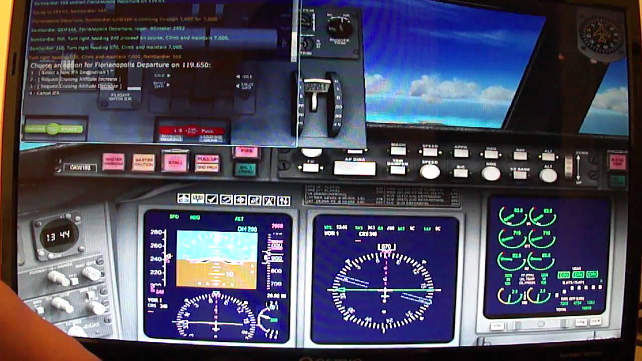 FSX Bombardier CRJ700 Take Off SBFL Florianópolis SC - YouTube